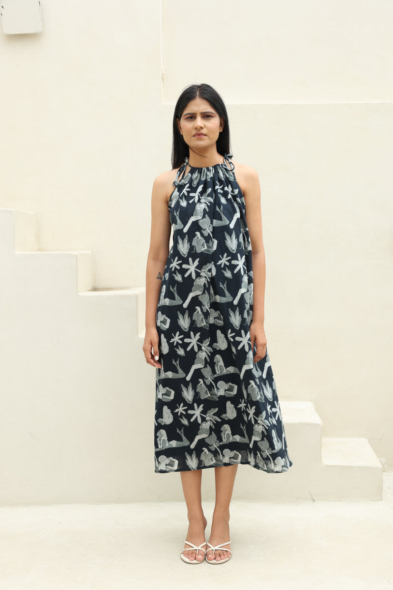 Emma ( halter-neck midi dress ) – RADHARAMAN CLOTHING PRIVATE LIMITED